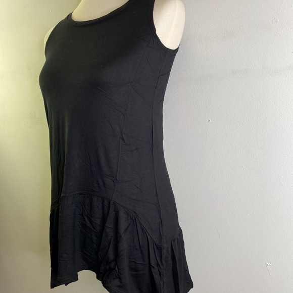 LOGO by Lori Goldstein | Tops | Logo Knit Tank With Asymmetrical Peplum ...